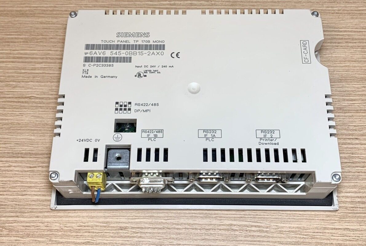 SIEMENS SIMATIC PANEL TP170B 6AV6 545 0BB15 2AX0 - Electrodesfasados