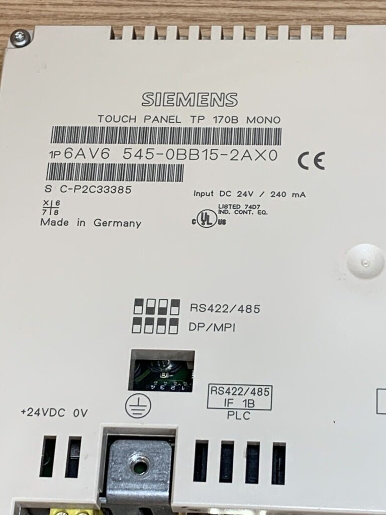 SIEMENS SIMATIC PANEL TP170B 6AV6 545 0BB15 2AX0 - Electrodesfasados